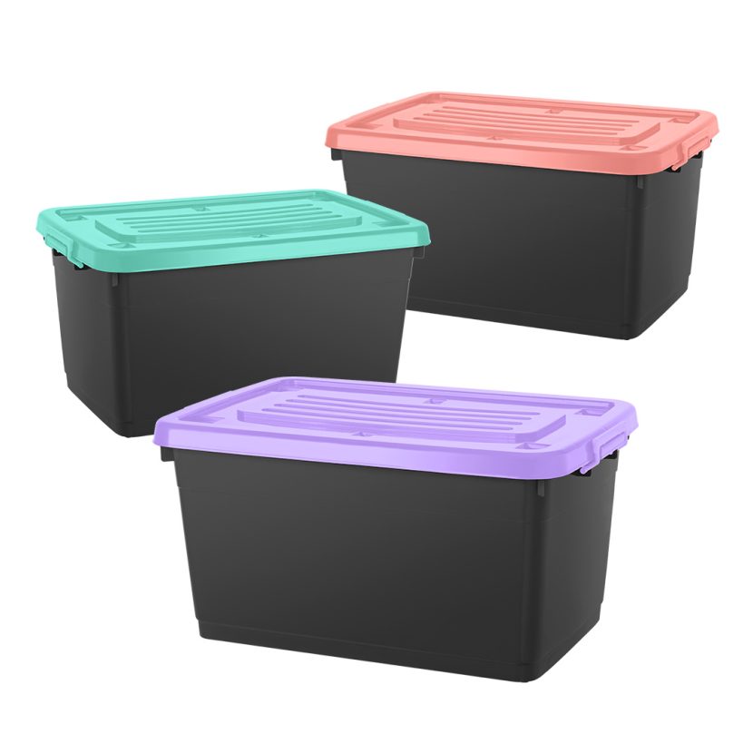 7998BC STORAGE BOX W/WHEEL 65L – Century Plastic